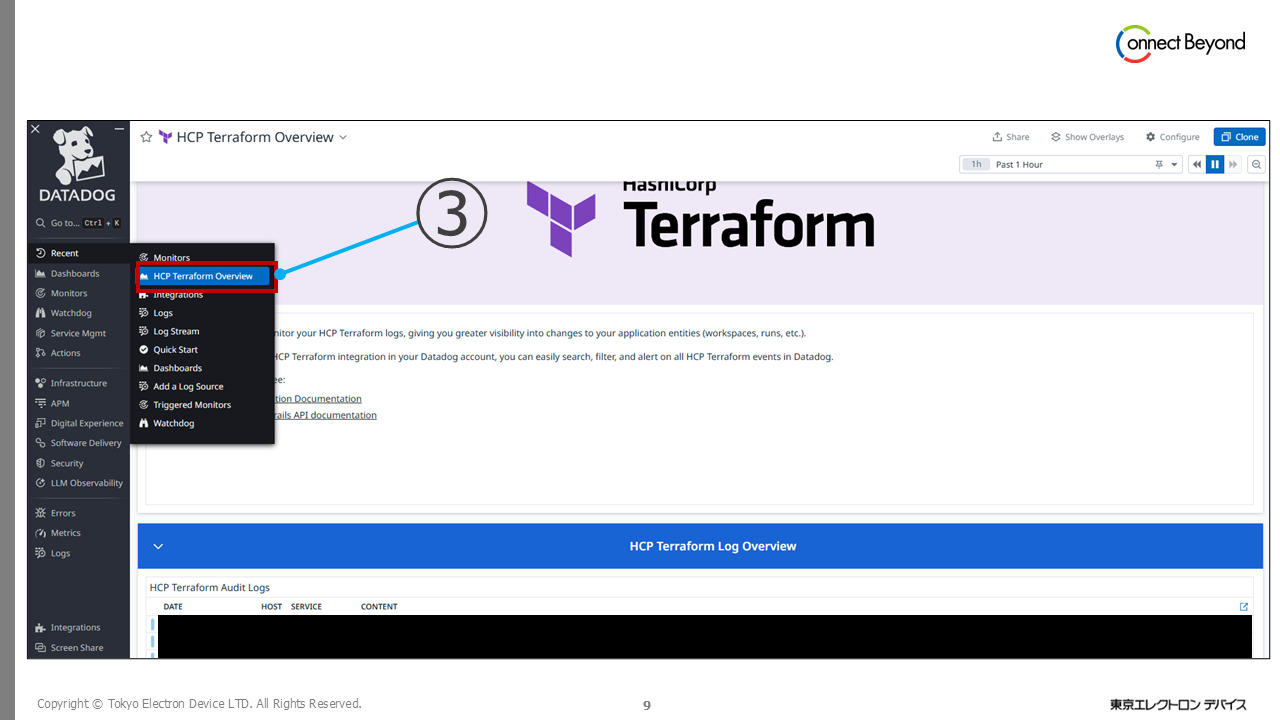 DatadogでHCP Terraformの監査ログを取得する方法 | 東京エレクトロンデバイス株式会社
