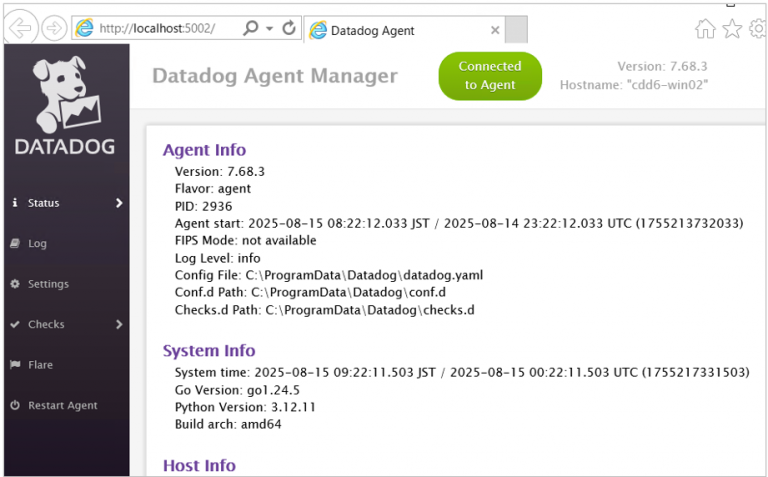Datadog Walk | Agentをインストールしよう（Windows – PowerShell編） | 東京エレクトロンデバイス株式会社